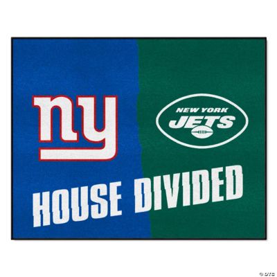 NFL Giants / Jets House Divided Rug | Oriental Trading