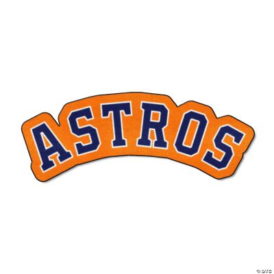 Houston Astros Mascot Rug - "Astros" Wordmark, Orange | Oriental Trading