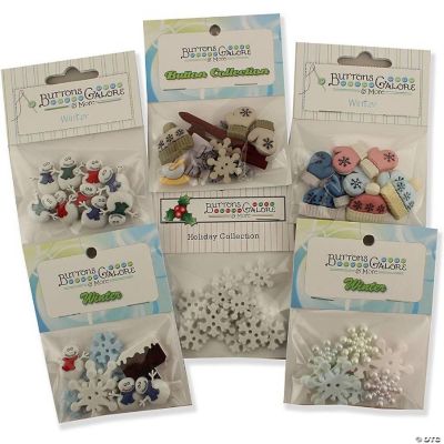 Buttons Galore 60+ Assorted Snowflake Theme Button Bundle for Sewing ...