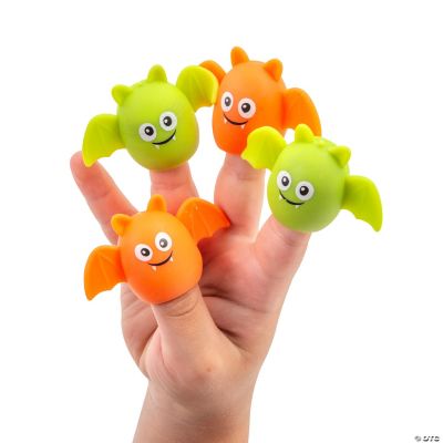 2 1/4" Bright Squishy Bat Multicolor Vinyl Finger Puppets – 12 Pc ...