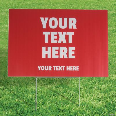 23" x 16" Bulk Personalized Single-Sided Yard Signs - 10 Pc. | Oriental ...