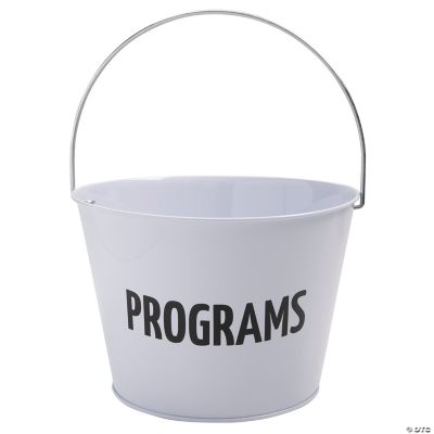 9" diam. Personalized Message Large Galvanized Metal White Pail ...