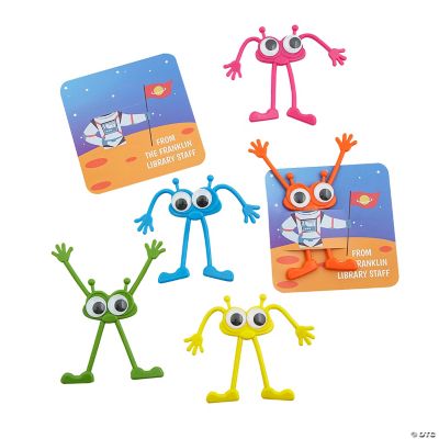 6" Googly Eyes Character Bendables with Personalized Card for 24 ...
