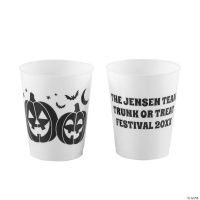 3 3/4" 16 oz. Bulk 50 Ct. Personalized Jack-O’-Lantern Frosted Reusable ...