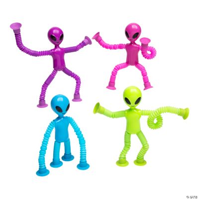7 1/2" Alien Multicolor Plastic Expanding Tube Toys – 12 Pc. | Oriental ...