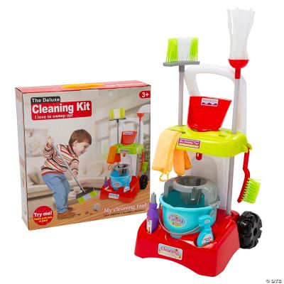 16 1/2" x 16 1/2" Imaginative Play Cleaning Cart with Accessories - 8 ...
