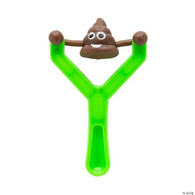 3 1/4" Stretchy Flying Poop Emoji Rubber Slingshots - 12 Pc. | Oriental Trading