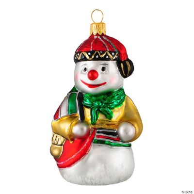 Italy Snowman Holding the Italian Flag Polish Glass Christmas Tree ...