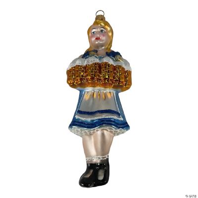 Bavarian Oktoberfest Beer Waitress Girl Polish Blown Glass Christmas ...