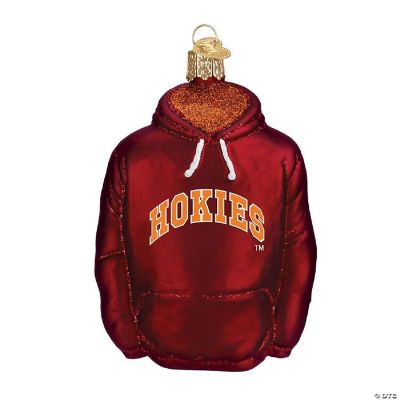 Old World Christmas Glass Blown Ornament 64303 Virginia Tech Hoodie, 4.5 Inches | Oriental Trading