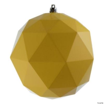 4.75 in. Yellow Shiny Geometric Ball Ornaments - 4 per Bag | Oriental ...