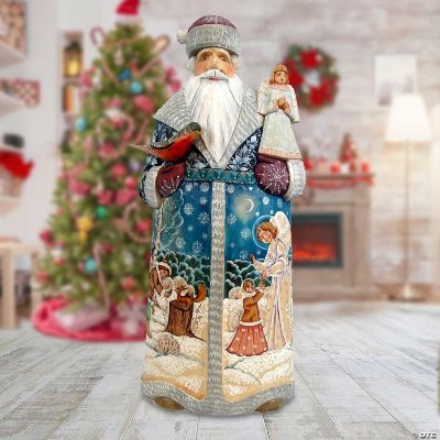 Designocracy Wood Handpainted Angelic Guidance Santa G.DeBrekht