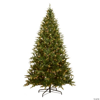 National Tree Company 7.5ft Pre-lit Artificial Feel RealSamson Fir ...