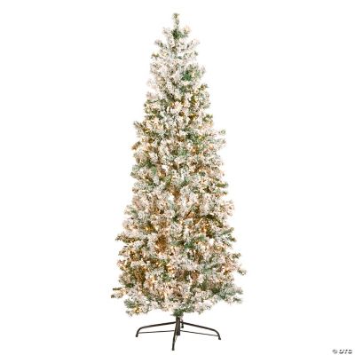 National Tree Company 7.5 ft. Artificial Snowy Woodland Hinged ...