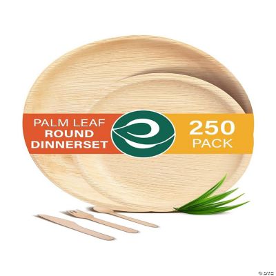 ECO SOUL 100 Percent Compostable Palm Leaf Dinnerware Plate and ...