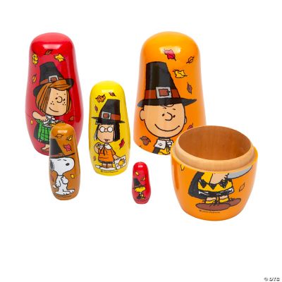Peanuts® Thanksgiving Nesting Dolls - 5 Pc. | Oriental Trading