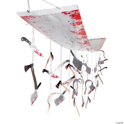 12 Ft. x 12 1/2" Halloween Horror Party Bloody Hanging Ceiling ...