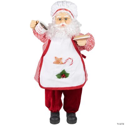 24" Animated and Musical Chef Santa Claus With Hot Cocoa and Cookie ...