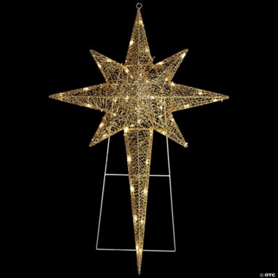 36" LED Lighted Gold Star of Bethlehem Outdoor Christmas Decoration