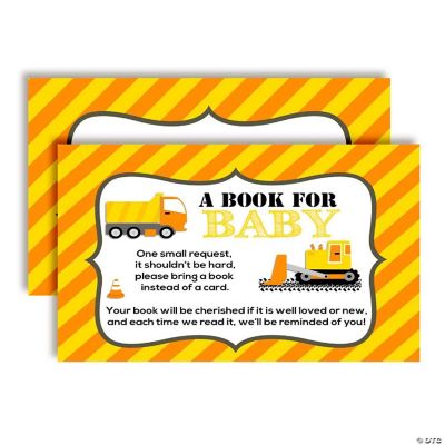 AmandaCreation Construction Book Card 20pc. | Oriental Trading