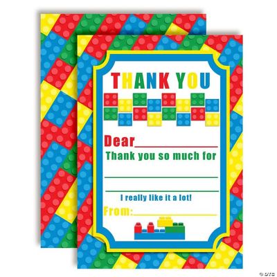 Building Blocks Thank You 20pc. by AmandaCreation | Oriental Trading