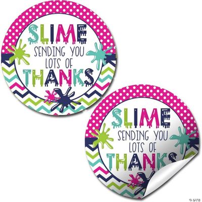 AmandaCreation Slime Girl Thank You Envelope Seal 40pcs. | Oriental Trading