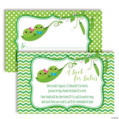 AmandaCreation Peas Boy and Girl Book Card 20pc. | Oriental Trading