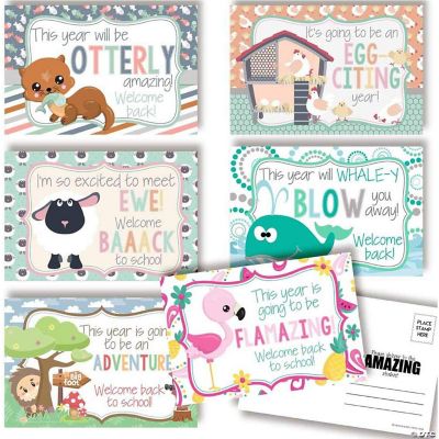 AmandaCreation Funny Animal Teacher Postcards 30pc. | Oriental Trading