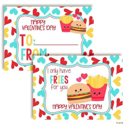 Burger and Fries Classroom Valentines 30pc. by AmandaCreation ...