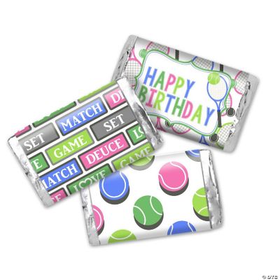 AmandaCreation Tennis Birthday Mini Candybar Wrappers 45pcs. | Oriental ...