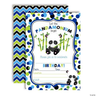 AmandaCreation Panda Boy Birthday Invites 40pc. | Oriental Trading