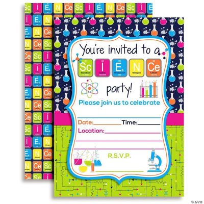 AmandaCreation Science Party Invites 40pc. | Oriental Trading
