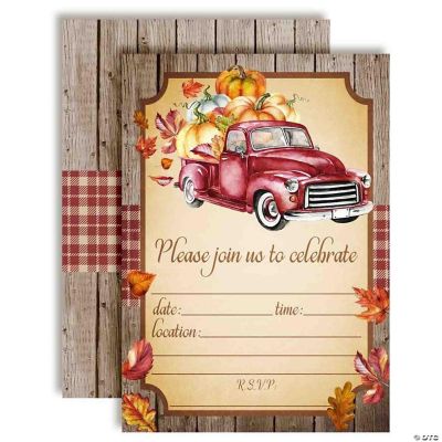 Autumn Truck Full of Pumpkins Invitations 40pc. by AmandaCreation ...