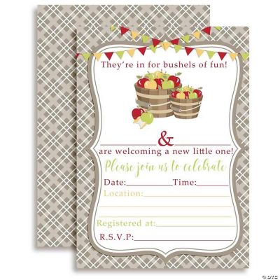 AmandaCreation Bushels of Fun Baby Invites 40pc. | Oriental Trading