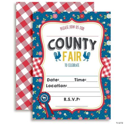 AmandaCreation County Fair Invites 40pc. | Oriental Trading