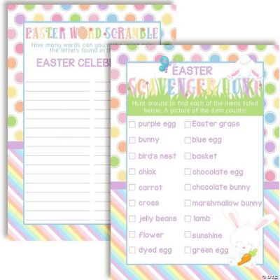 AmandaCreation Easter Word Scramble and Scavenger Hunt 10pc. | Oriental ...
