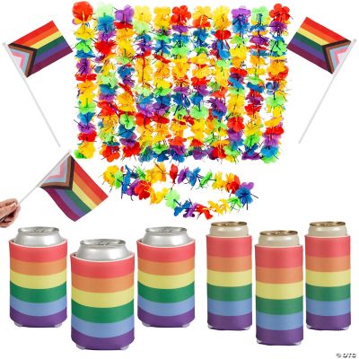 72 Pc. Pride Event Party Rainbow Favor & Handouts Kit for 24 | Oriental ...