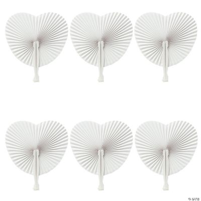 Bulk 48 Pc. Heart-Shaped Folding Fans | Oriental Trading