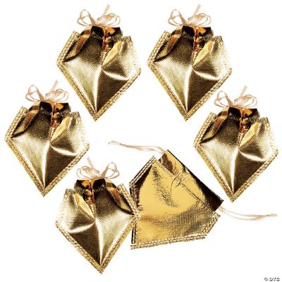 Bulk 48 Pc. Gold Metallic Drawstring Favor Bags