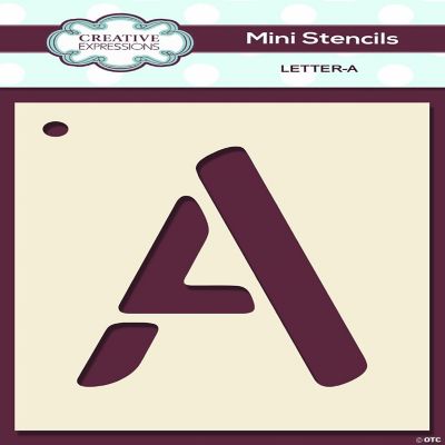 Creative Expressions Mini Stencil Upper Case Letter - O