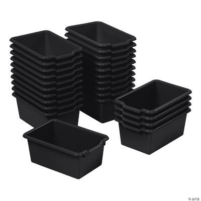 ECR4Kids Scoop Front Storage Bins, Multipurpose Organization, Black, 25 ...