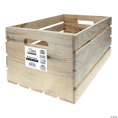 Leisure Arts Home Wood Crate 18"x 12.5"x 9.5" Rustic | Oriental Trading