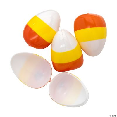 2 1/2" Candy Corn Shaped Hinged Treat Favor Containers - 24 Pc ...