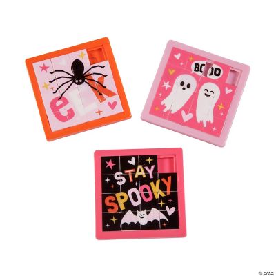 Mini Spooky Fun Halloween Slide Puzzles - 12 Pc. - Discontinued