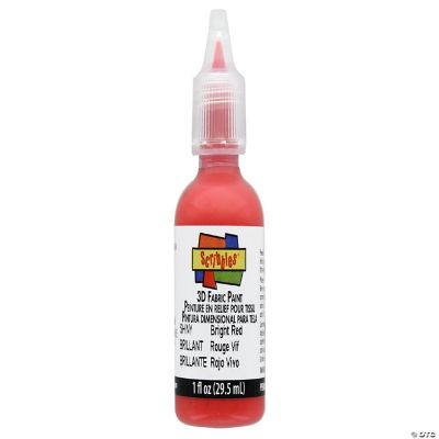 Scribbles Fabric Paint 1oz Shiny Bright Red