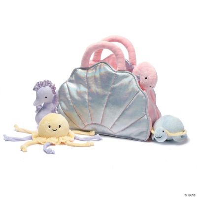 Lambs & Ivy Interactive Aquatic/Sea Shell Plush with Stuffed Animal ...
