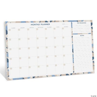 Rileys & Co Monthly Planner Desk Pad with 52 Tearaway Sheets (Abstract ...