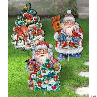 Designocracy Forest Friends Outdoor Walkway Garden Decor Set of 3 ...