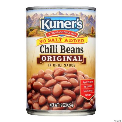 Kuner No Salt Added Chili Beans In Chili Sauce - Case of 12 - 15 OZ