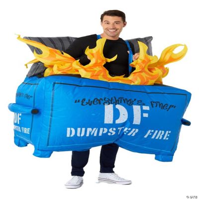 Dumpster Fire Adult Inflatable Costume One Size